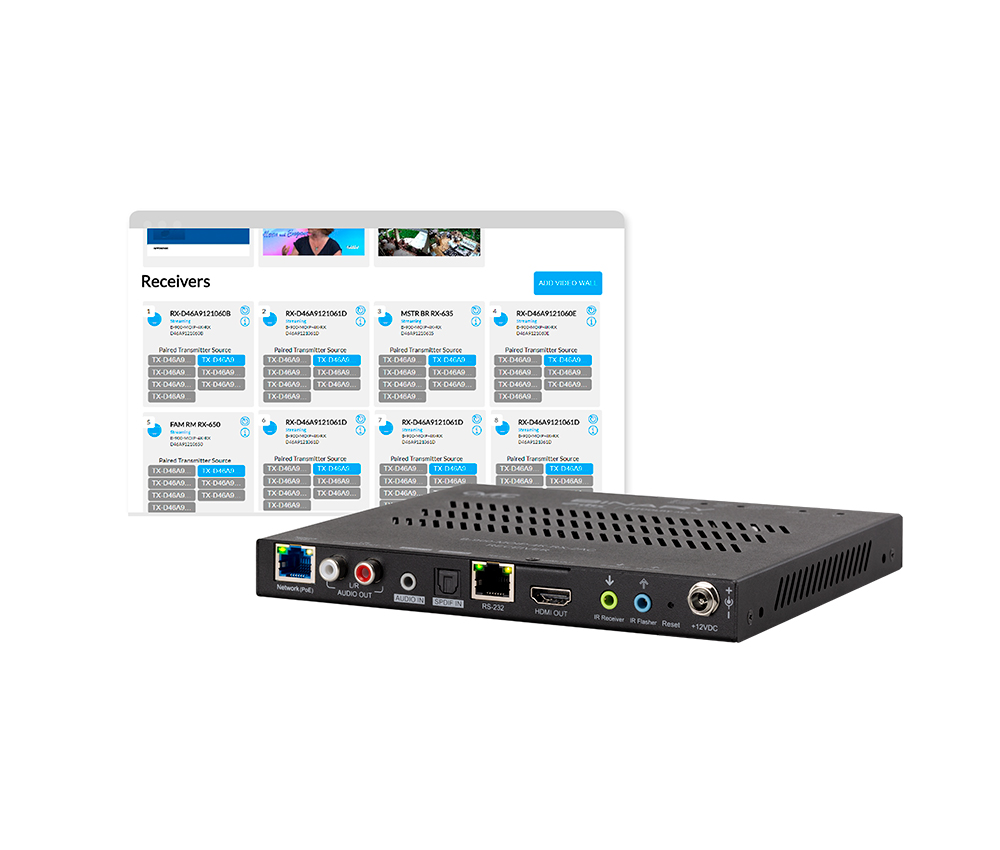 Ricevitore Media over IP BINARY B-900-MOIP-4K-RX-2AC con Audio Downmix